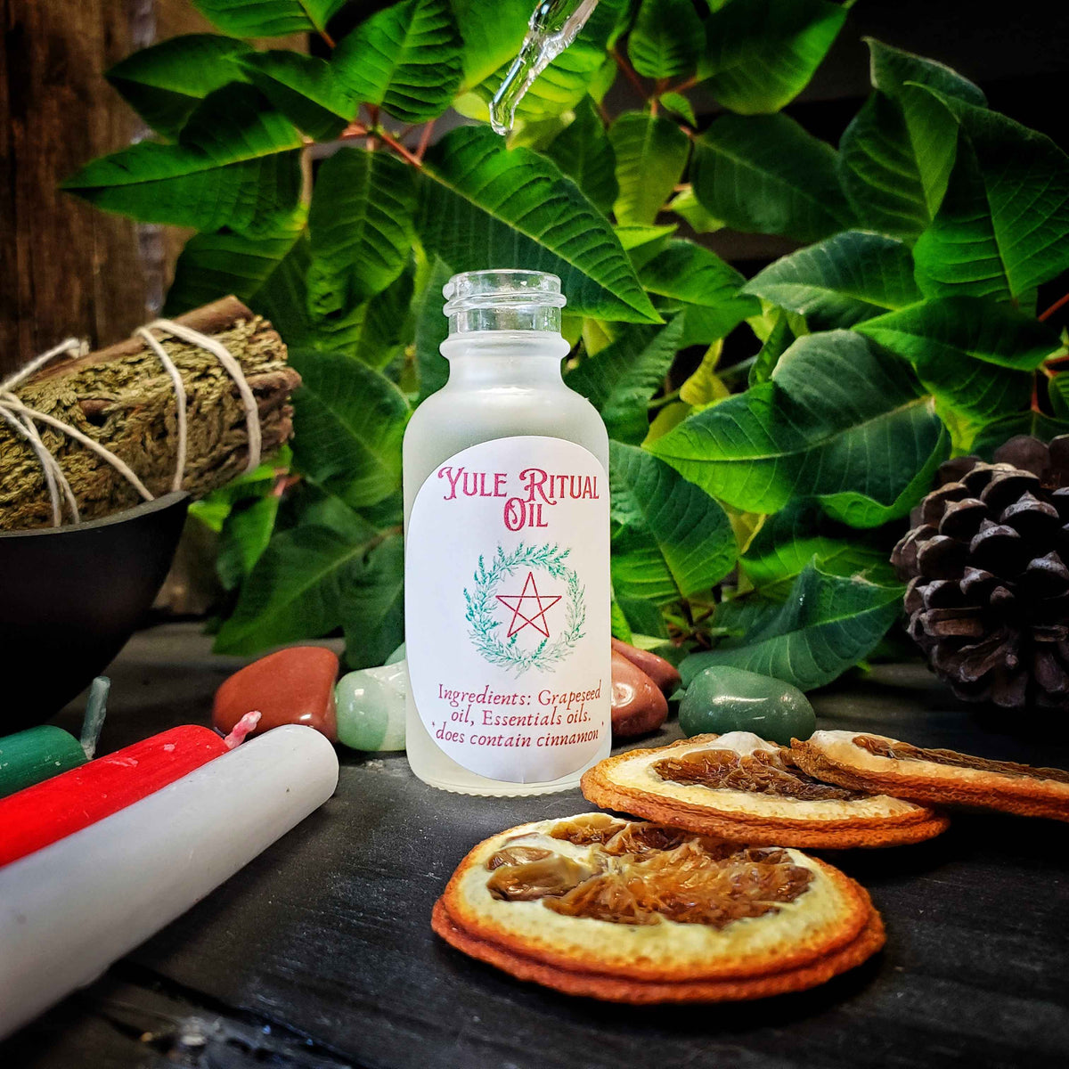 Yule Ritual Oil by the Crowned Owl and the Black Goat – Mxd Magic